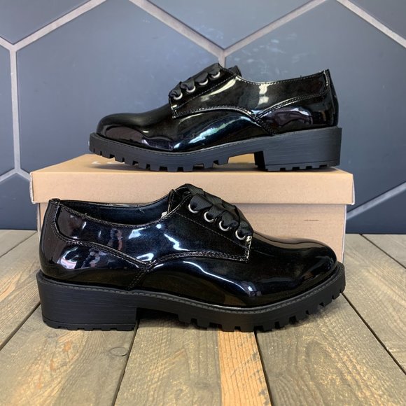 London Rag | Shoes | London Rag Lyra Black Gloss Platform Sneaker ...